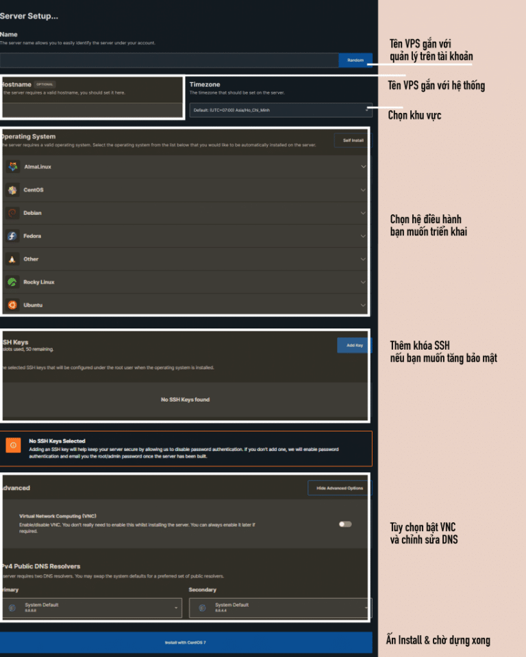 Hướng dẫn set up VPS TOT K